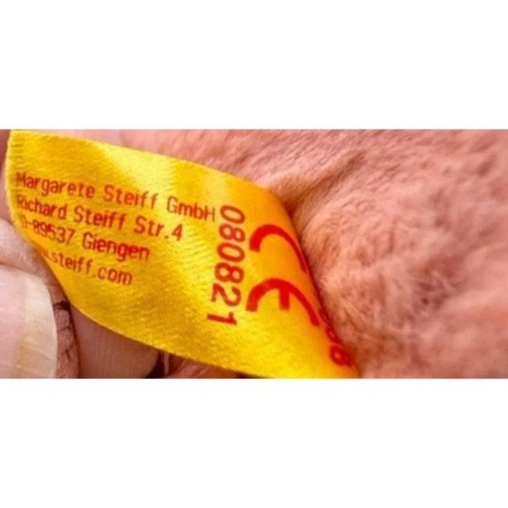 steiff | Toys | Steiff Bear Sitting Soft Cuddly Light Orange Plush ...